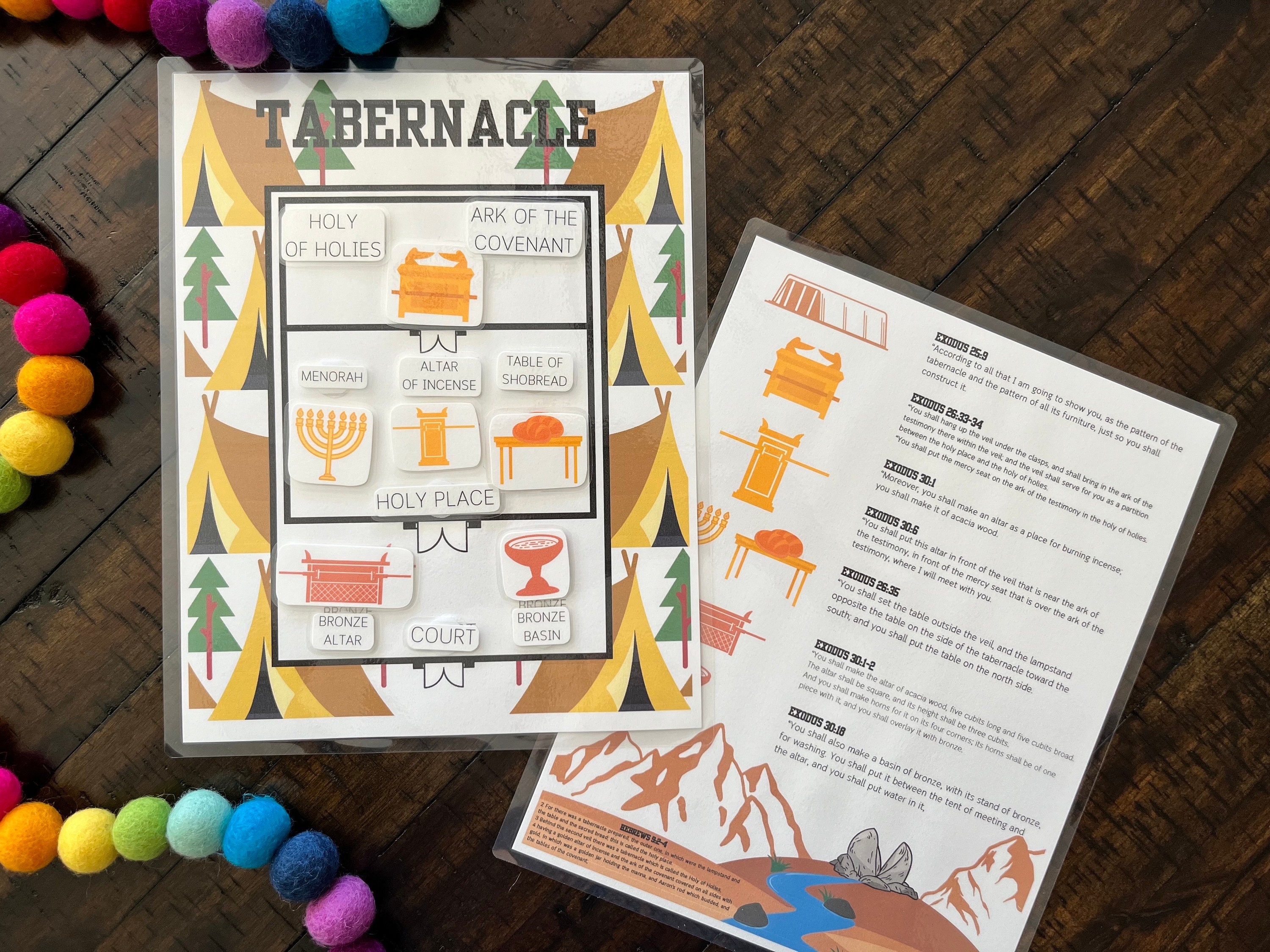 Tabernacle Bible Activity, Kids Bible Study, Preschool Printable ...