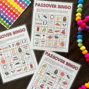 Passover Bingo, Bible Games, Pesach Educational Activity, Kids ...