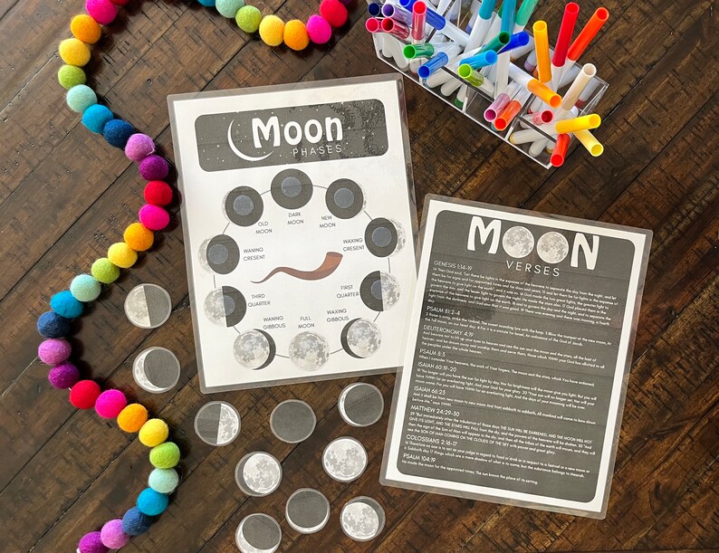 Moon Phases, New Moon Shofar Activity, Kids Bible Verses, Homeschool ...