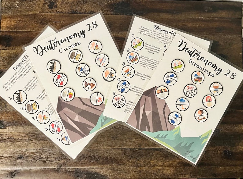 Blessings and Curses Bible Activity, Deuteronomy Printable, Preschool ...
