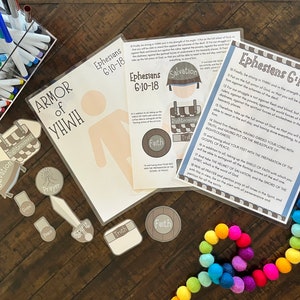 Armor of God, Ephesians Preschool Activity, Homeschool Curriculum, Kids ...