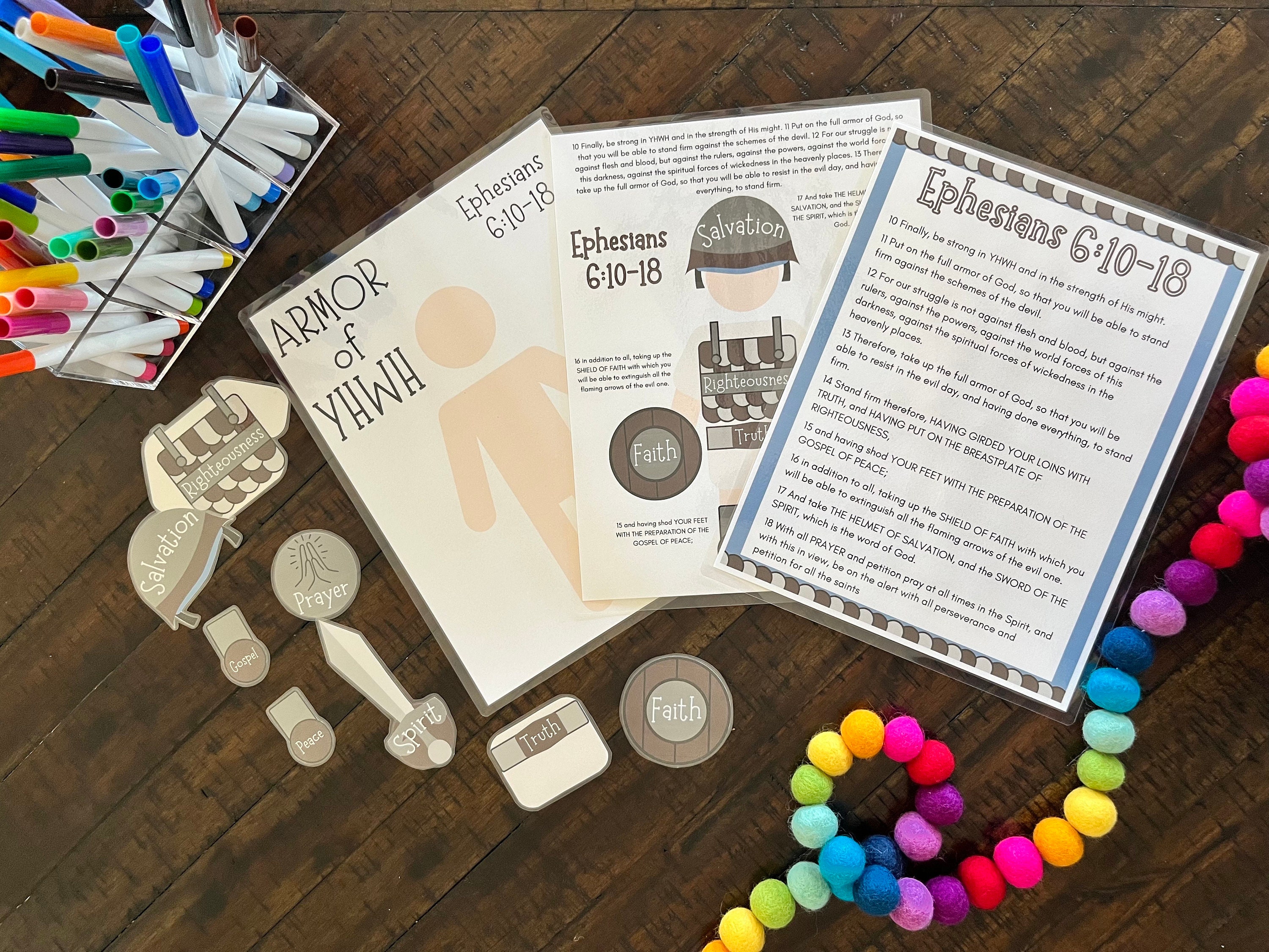 Armor of God, Ephesians Preschool Activity, Homeschool Curriculum, Kids ...