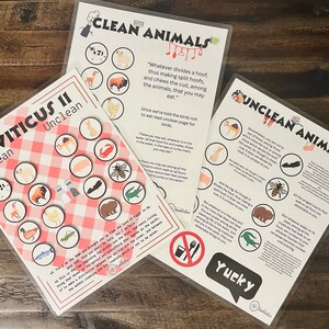 Clean and Unclean Food Bible Activity Preschool Printable - Etsy