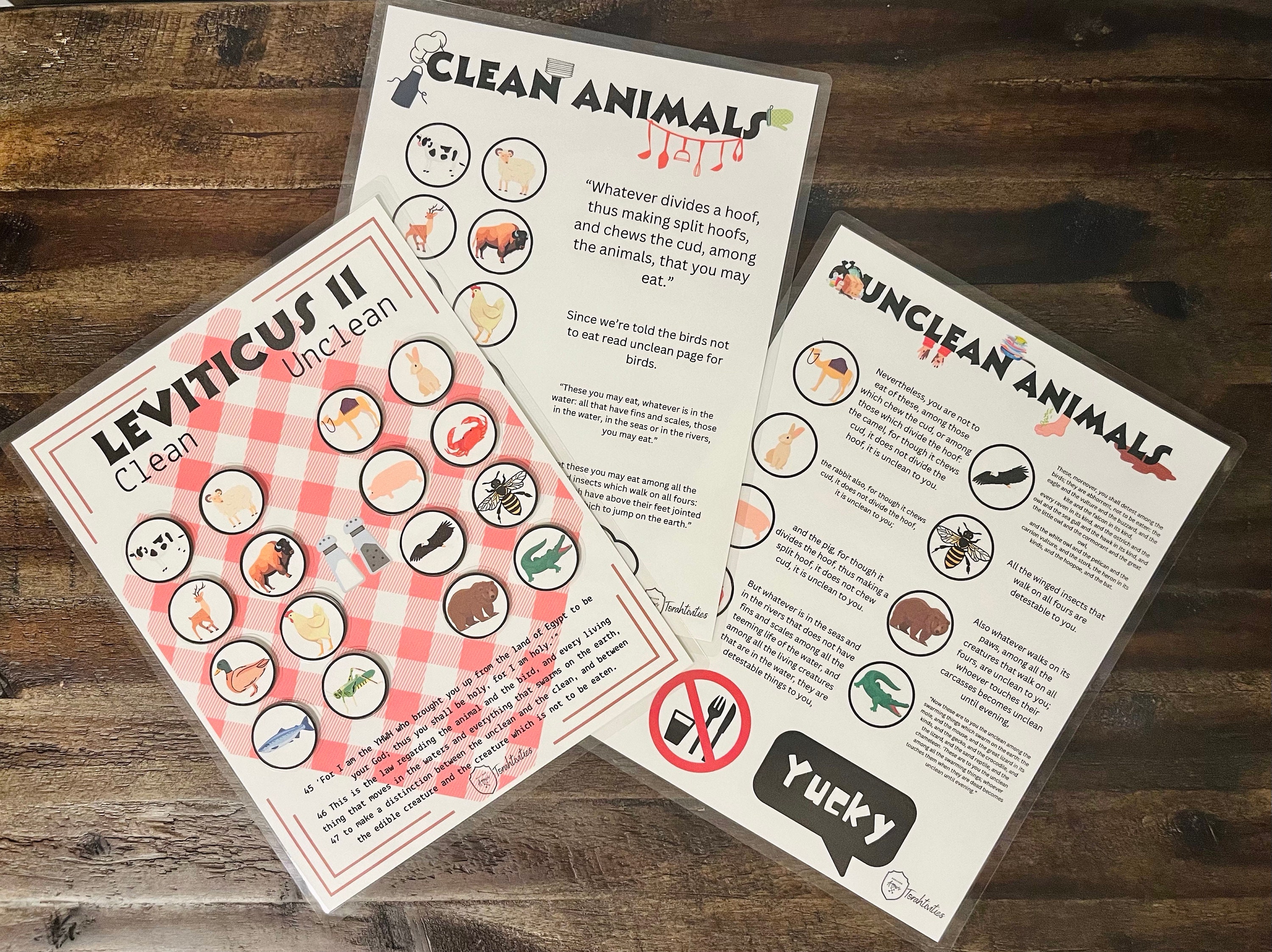 Clean and Unclean Food Bible Activity Preschool Printable - Etsy
