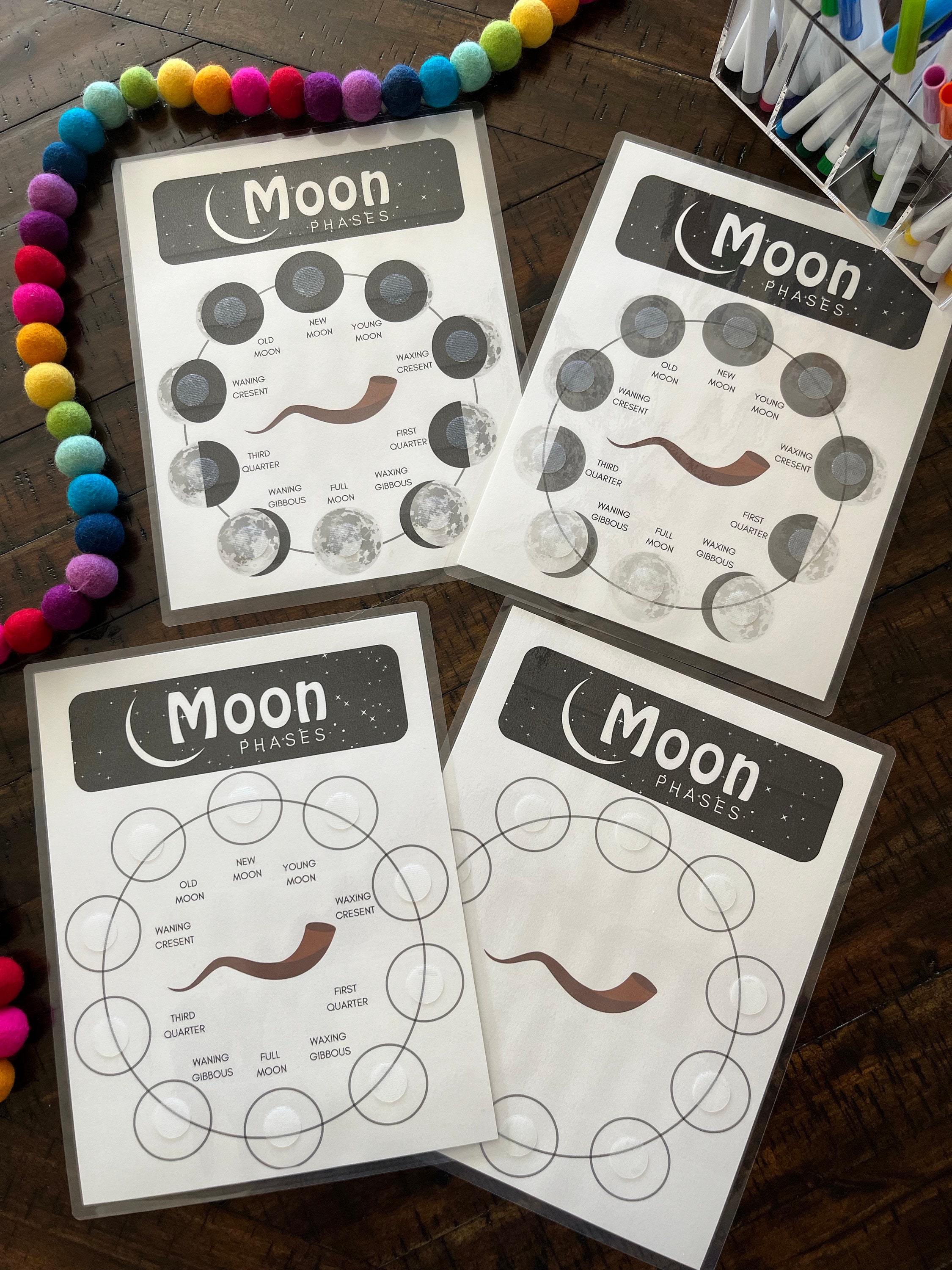 Moon Phases, New Moon Shofar Activity, Kids Bible Verses, Homeschool ...
