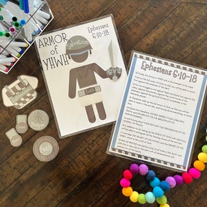 Armor of God, Ephesians Preschool Activity, Homeschool Curriculum, Kids ...