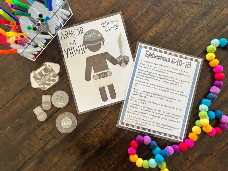 Armor of God, Ephesians Preschool Activity, Homeschool Curriculum, Kids ...