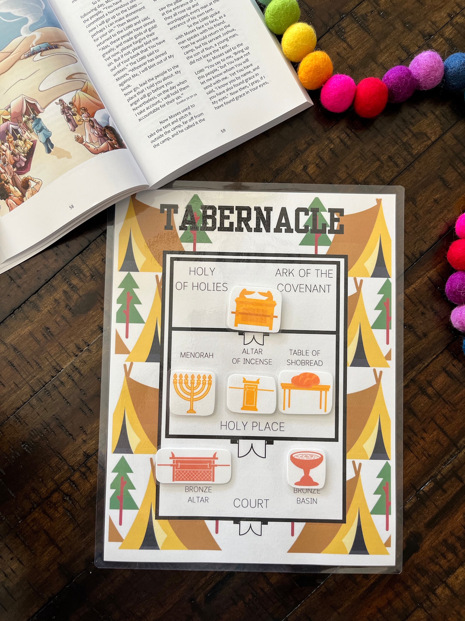 Tabernacle Bible Activity, Kids Bible Study, Preschool Printable ...