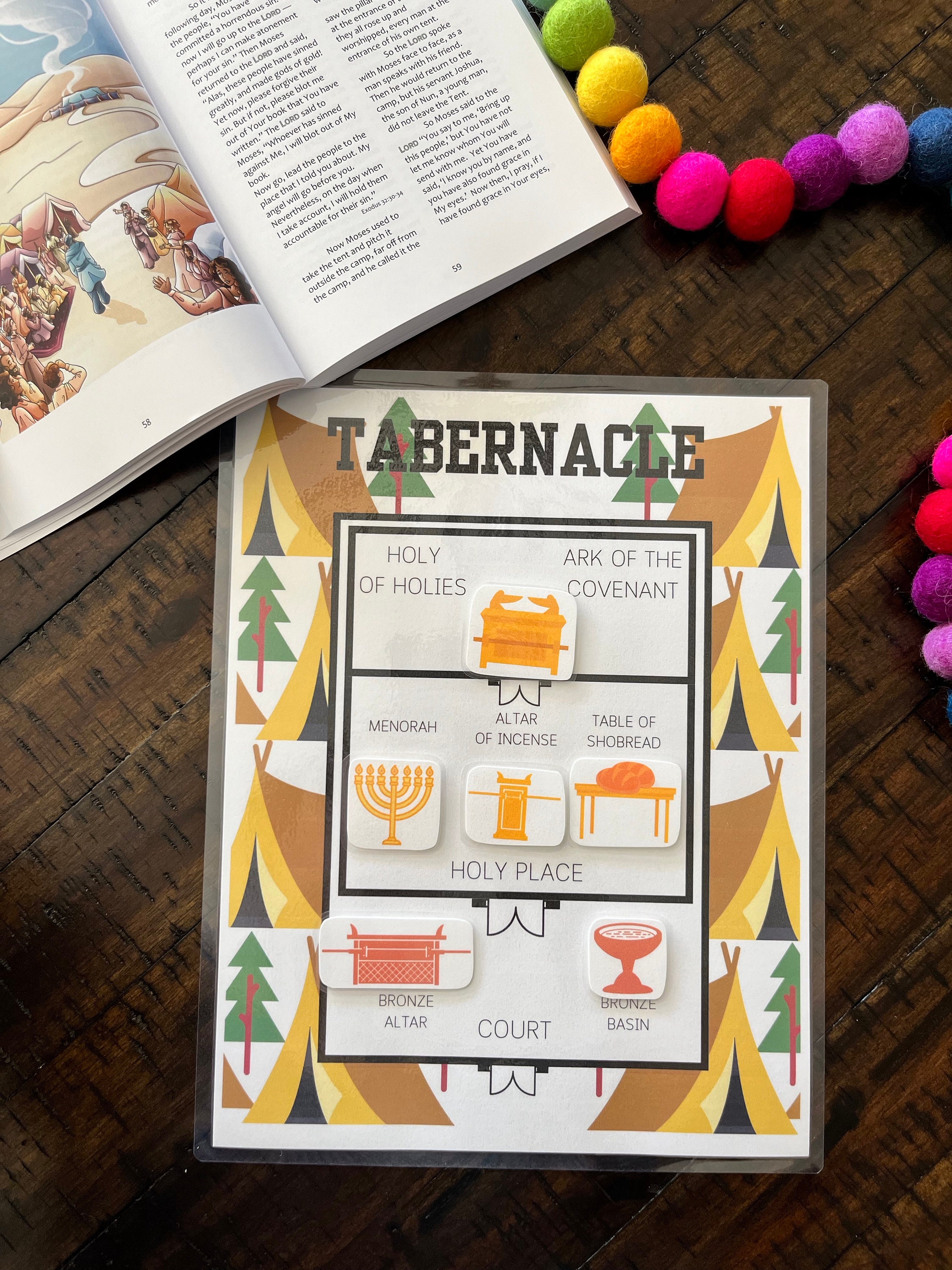Tabernacle Bible Activity, Kids Bible Study, Preschool Printable ...