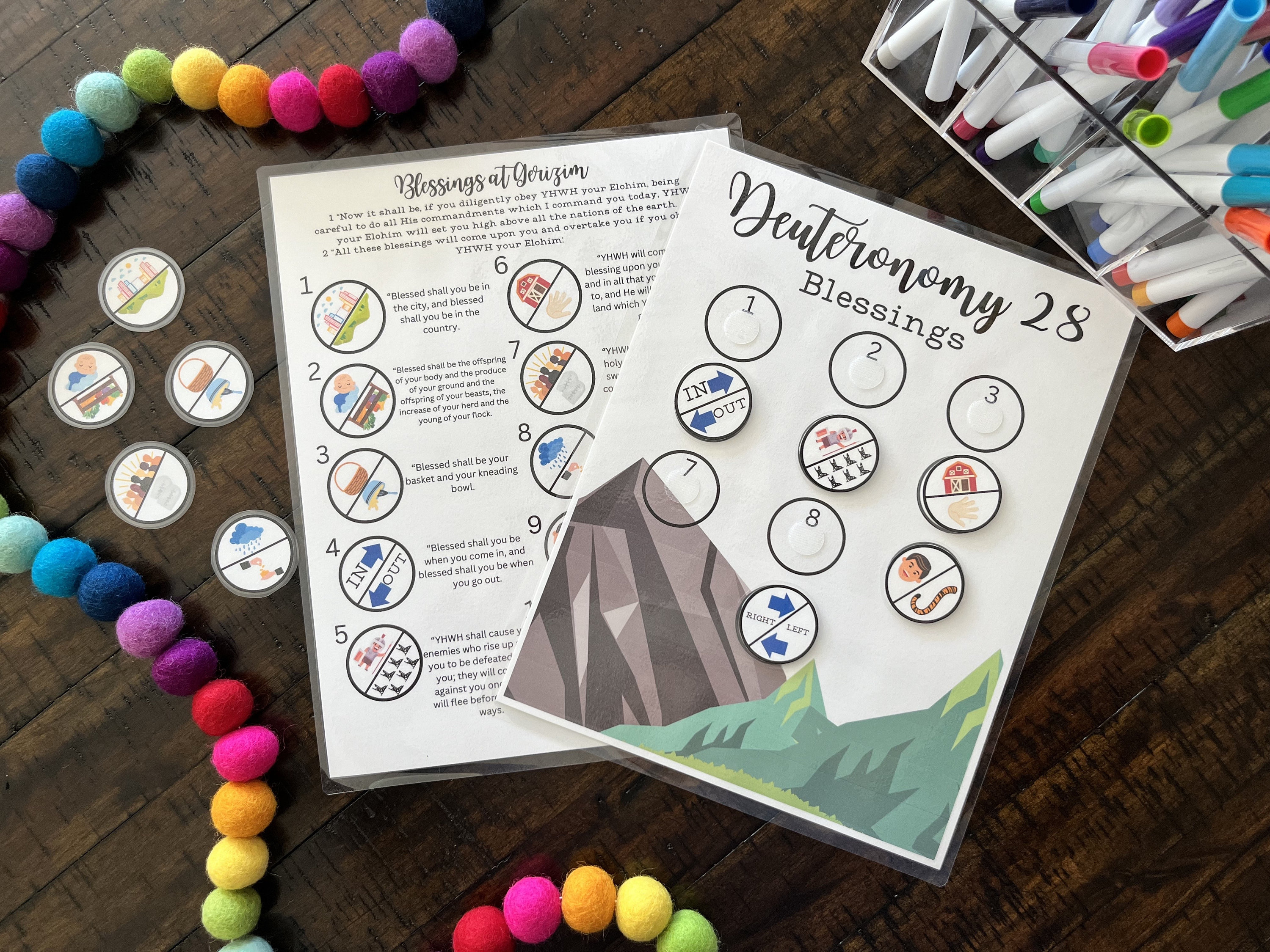 Blessings and Curses Bible Activity, Deuteronomy Printable, Preschool ...