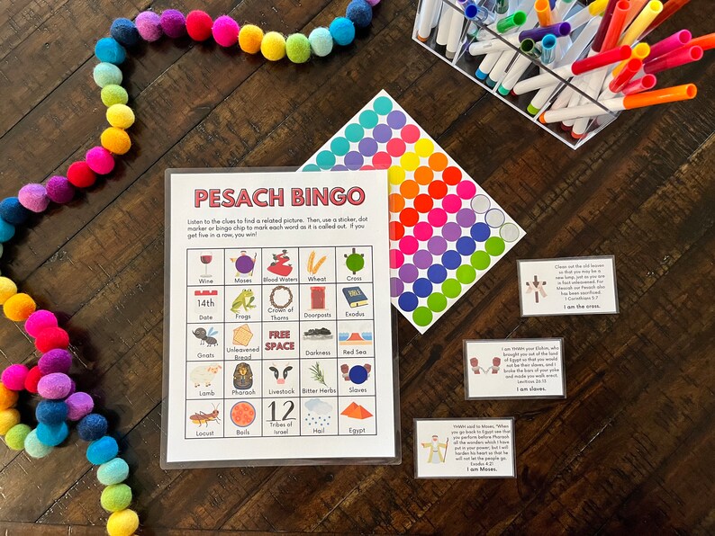 Passover Bingo, Bible Games, Pesach Educational Activity, Kids ...