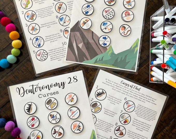 Blessings and Curses Bible Activity, Deuteronomy Printable, Preschool ...