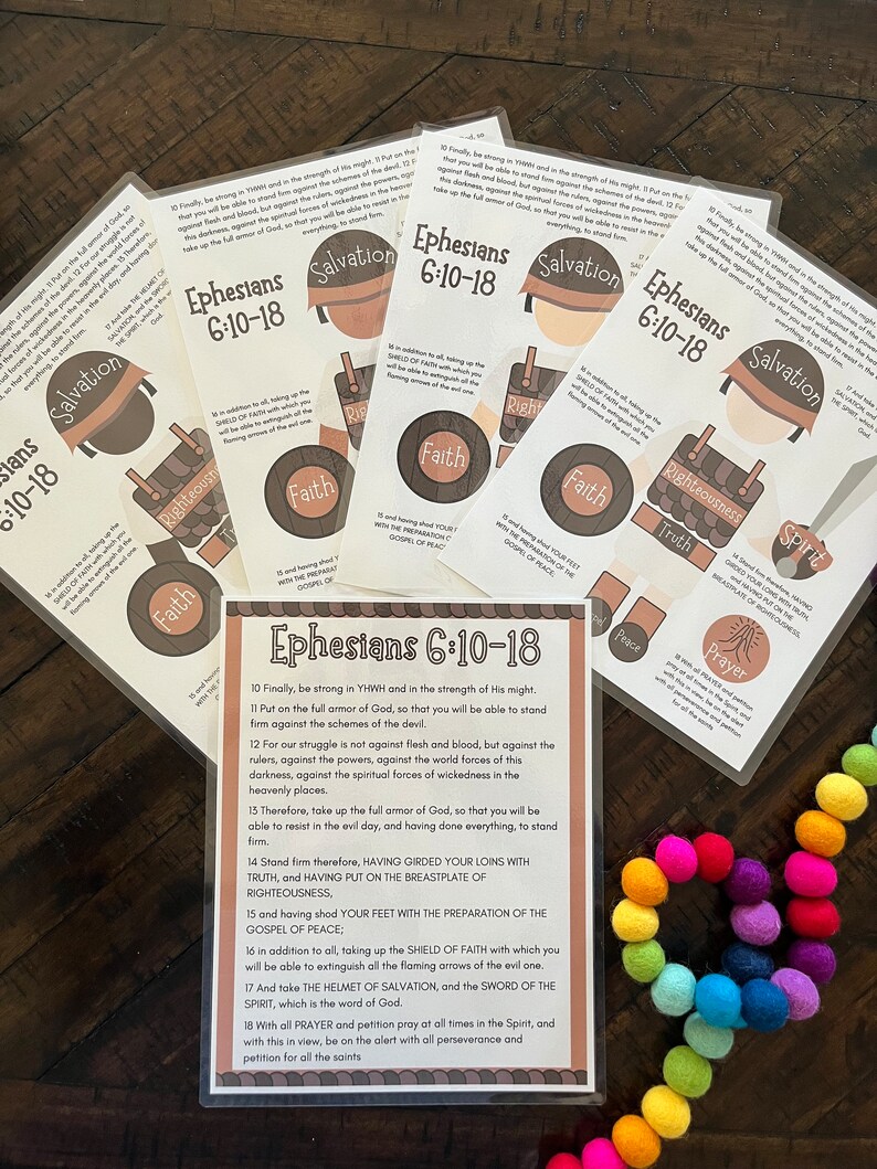 Armor of God, Ephesians Preschool Activity, Homeschool Curriculum, Kids ...