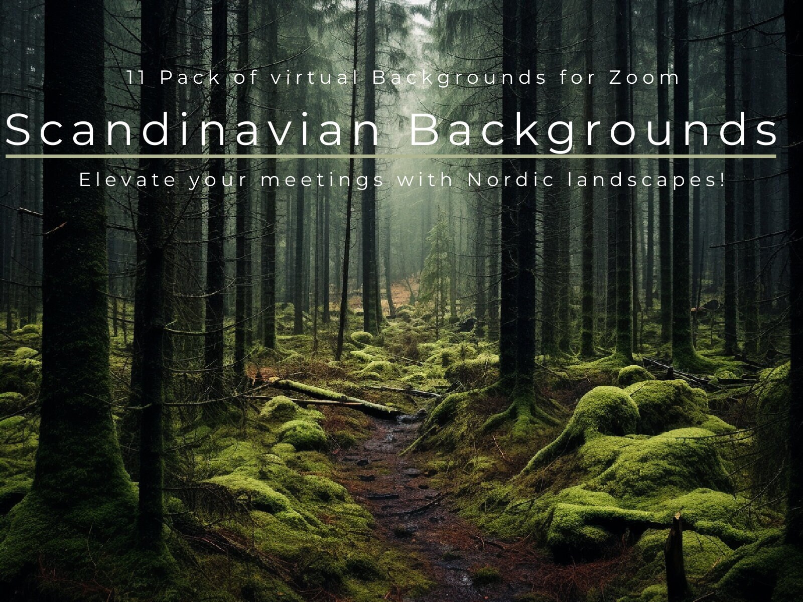 Scandinavian Nature Virtual Backgrounds: Enhance Your Teams - Etsy