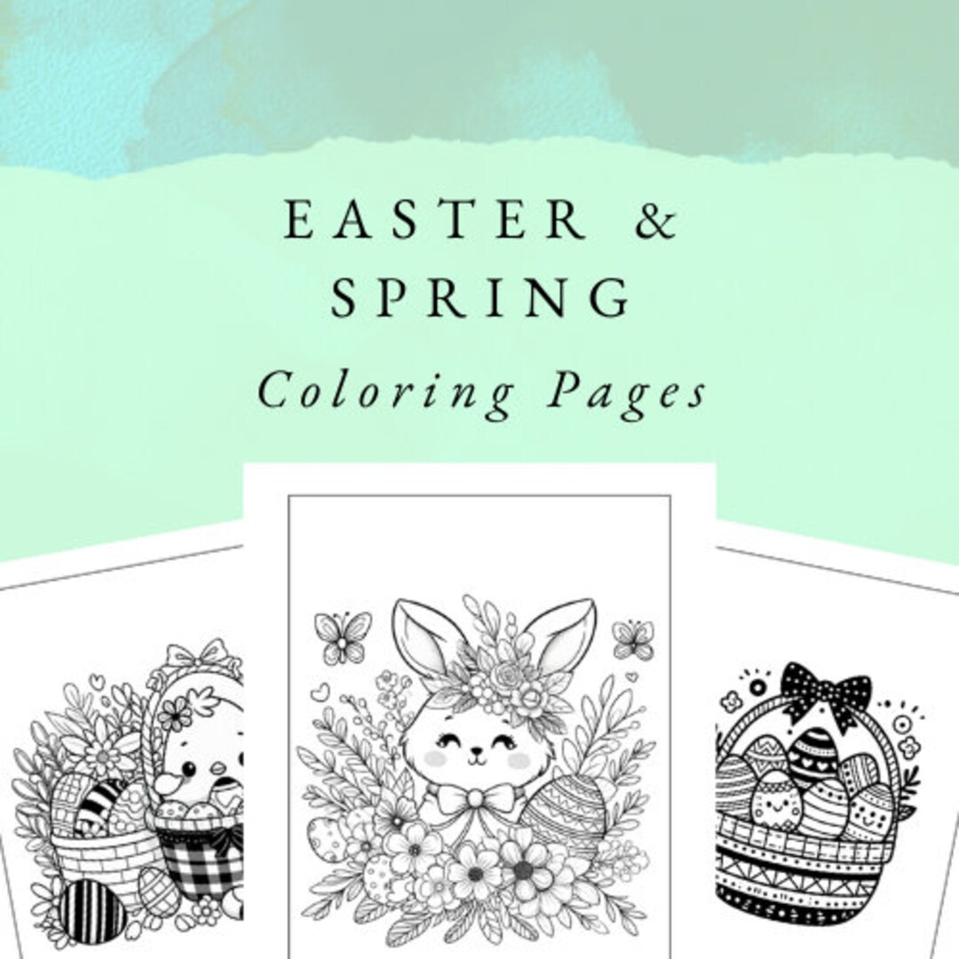 Easter & Spring Coloring Pages | 30+ Pages | Easter Bunny, Eggs, Spring ...