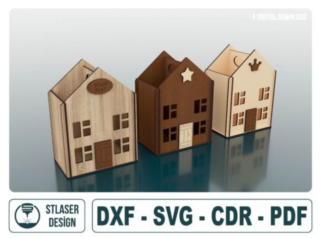 Laser Cut Pencil Holder Svg Files - Etsy