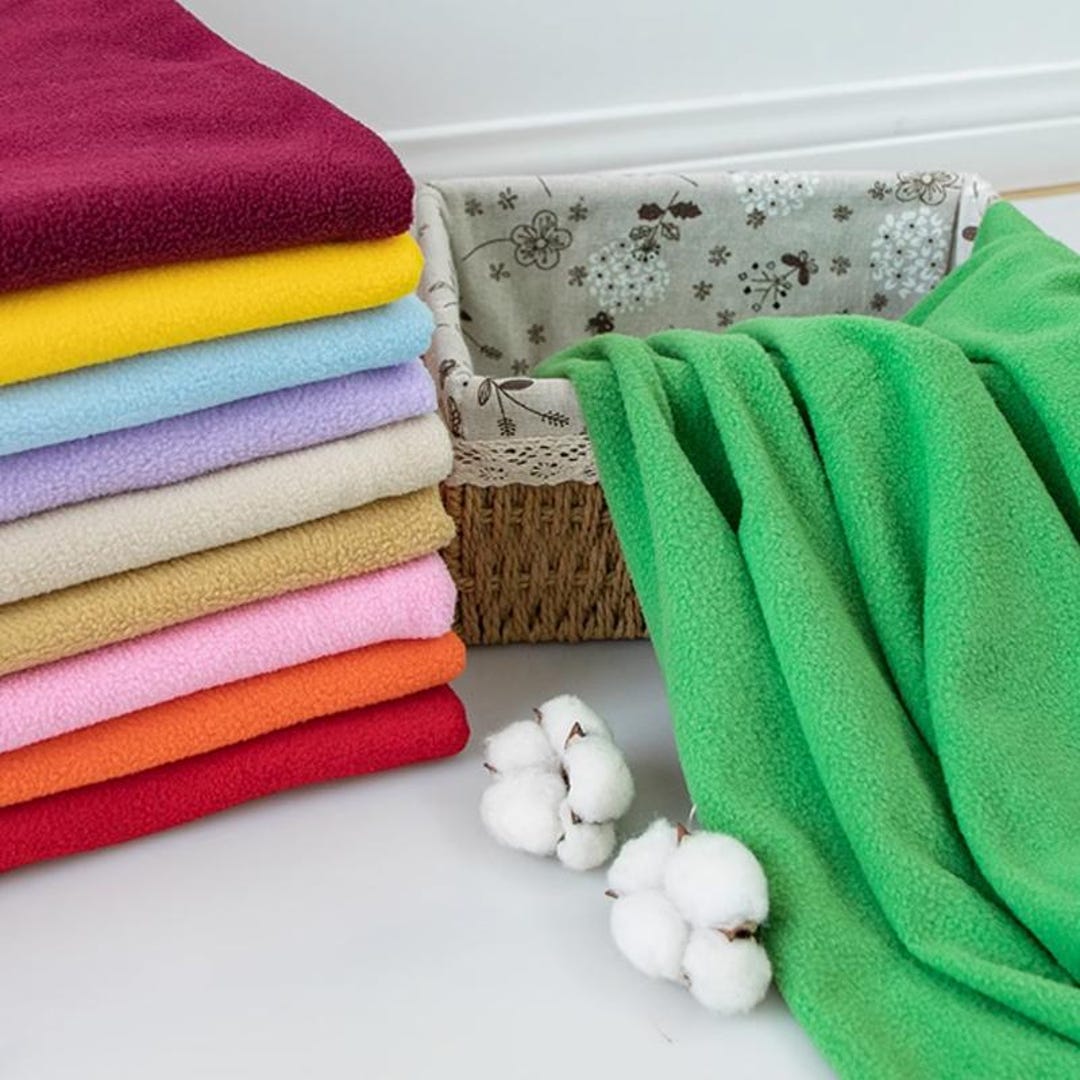 Solid Polar Fleece Anti Pill Fabric, Sewing Soft Blanket Fabric, Warm ...