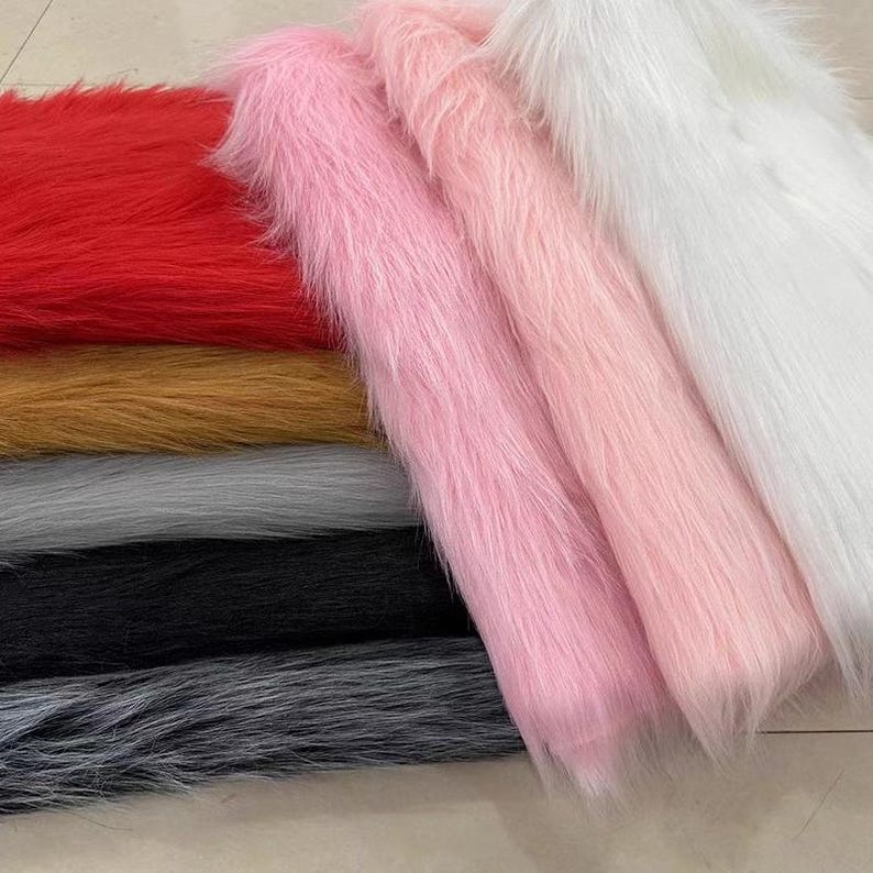 LONG Pile PLUSH Fabric, Faux Fur Fabric, Fursuit Prop, Fursuit Material ...
