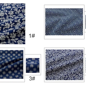 Japanese Fabric, Cotton Fabric, Sewing Fabric, Vintage Fabric, Blue ...