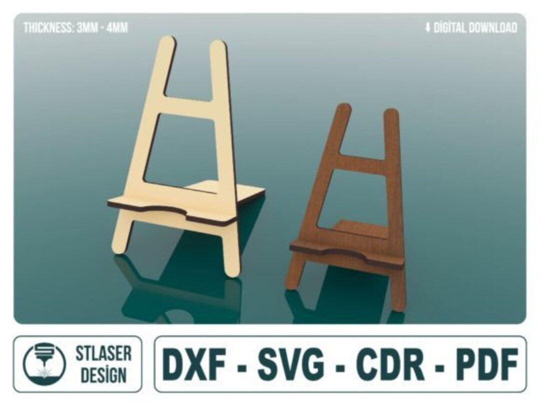 Laser Cut Easel Stant Svg Files - Etsy