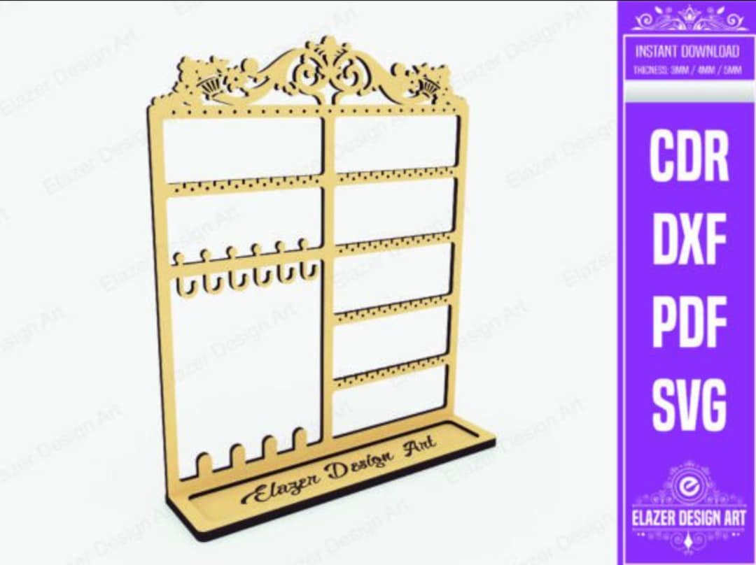 Laser Cut Earring Stand Svg Files - Etsy
