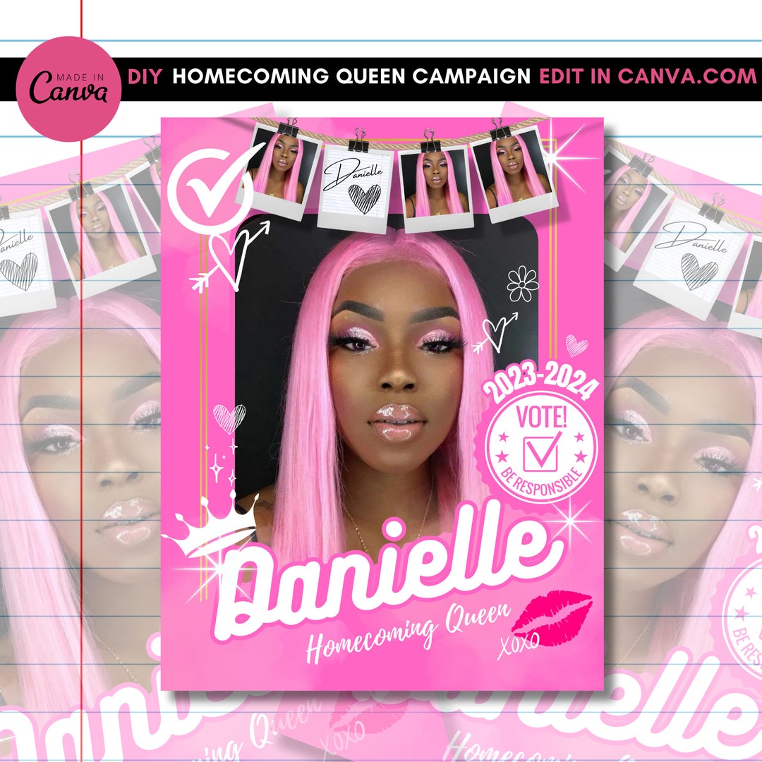 Homecoming Queen Flyer Diy Vote For Me Election Social Media