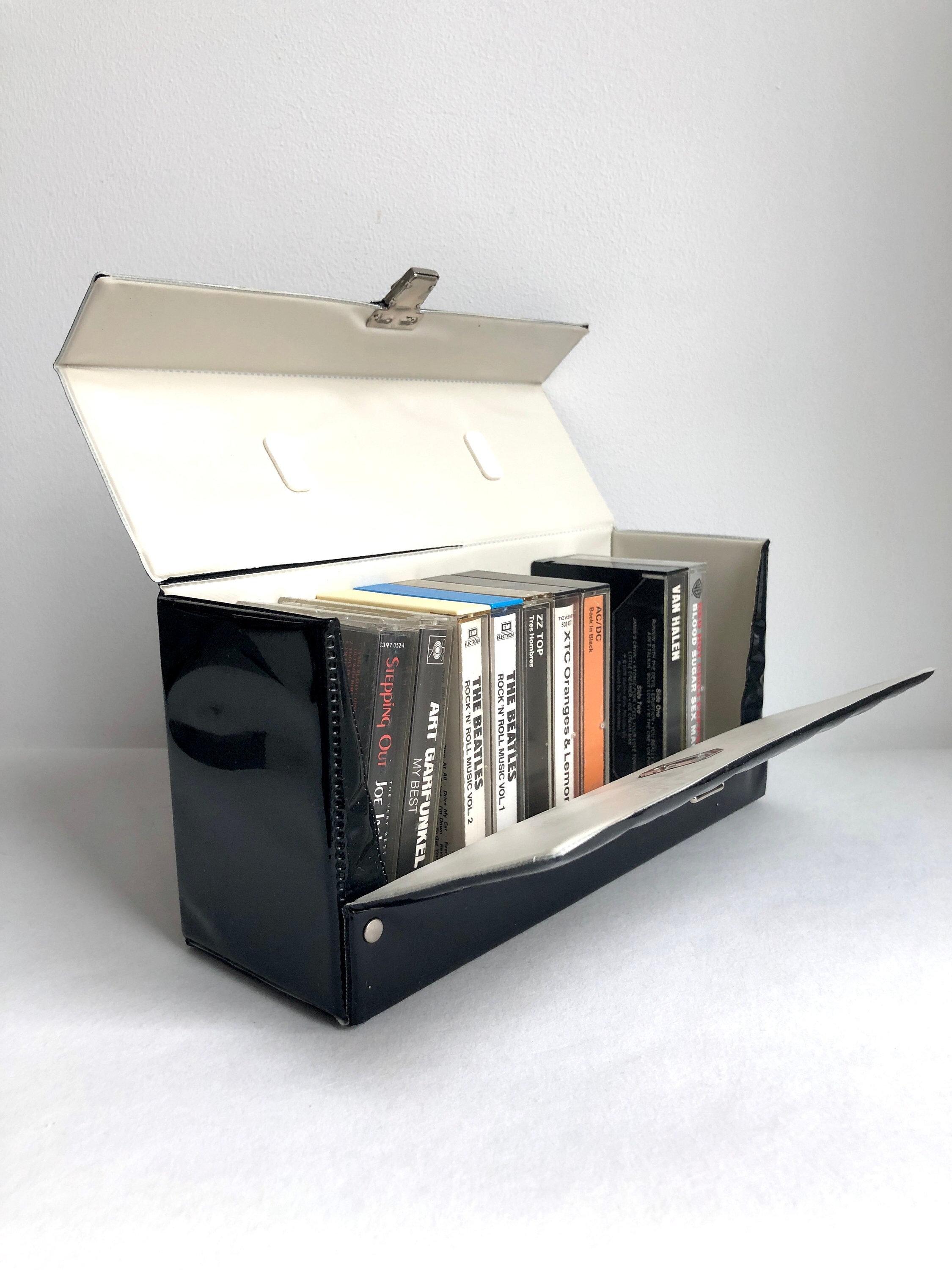 Vintage Cassette Case, 70s, Cassette Box Black, DJ Case Cassettes, MC ...