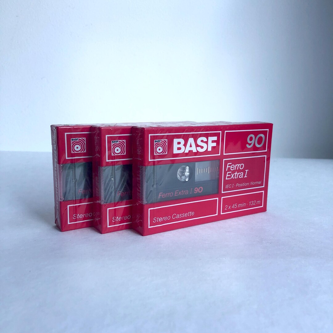 3x BASF 90 Ferro Extra I, Empty Cassette 90, Unused, MC New Film ...