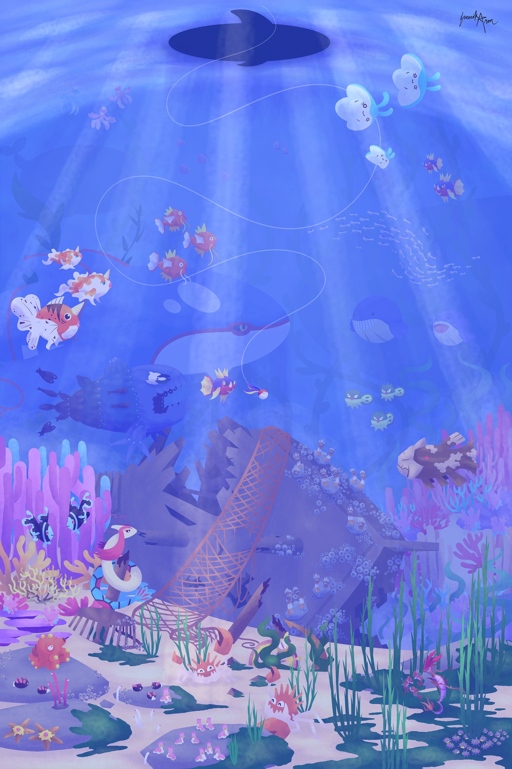 Underwater Pokémon Poster Digital Download - Etsy