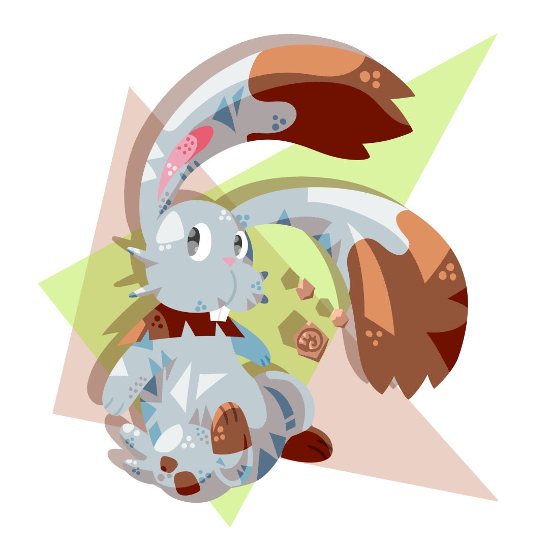 Bunnelby Pokémon 8"x8" Digital File - Etsy