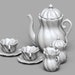 STL File- 1/6 and 1/12 Scale Miniature Tea Set STL for Dollhouses and ...