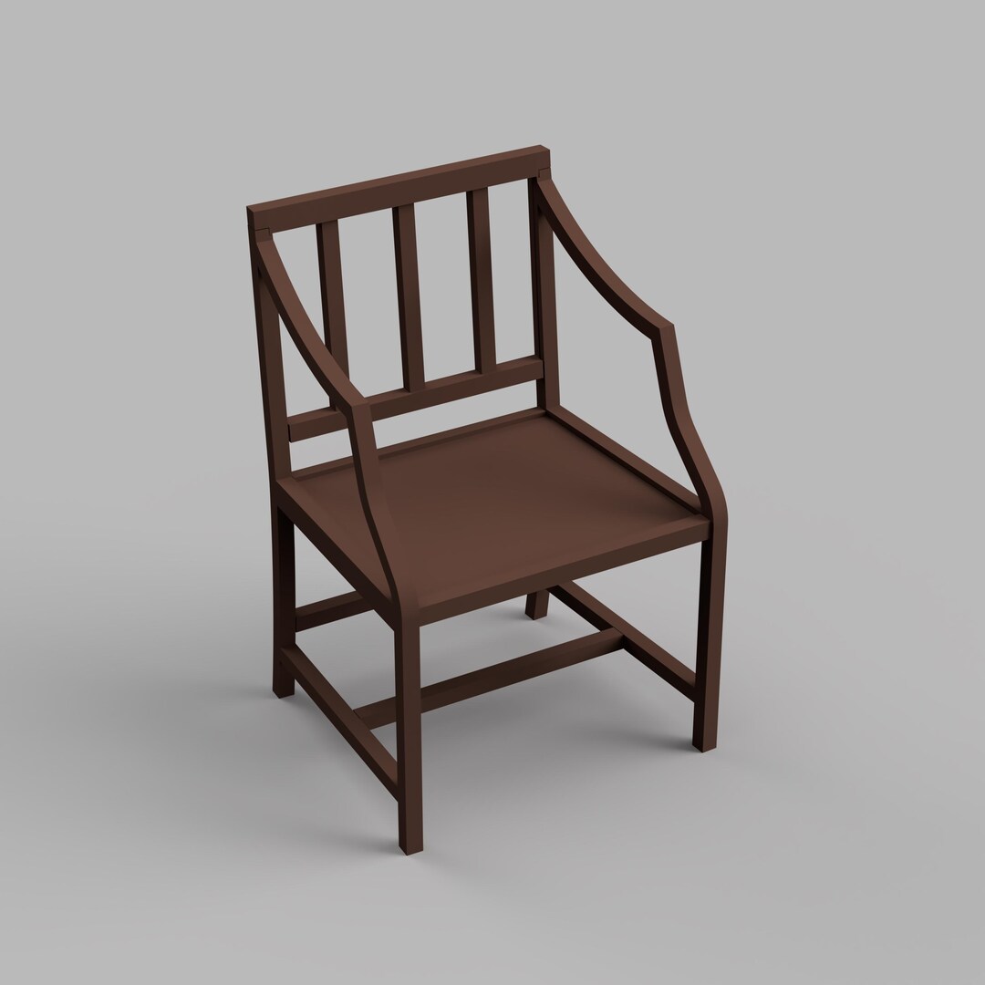 STL File - 1/12 Scale Miniature Chair STL for Dollhouses and Miniature ...