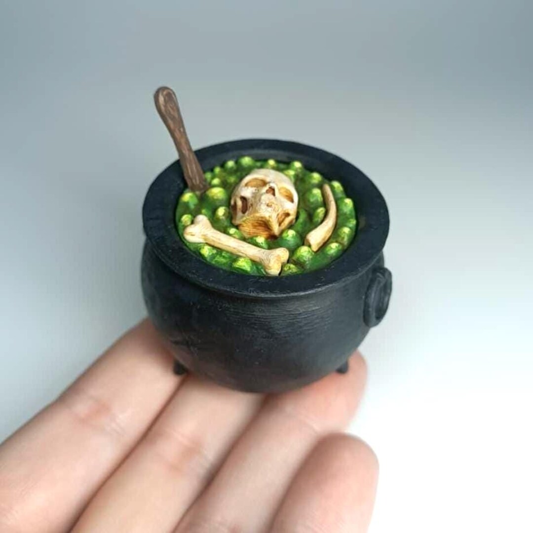 STL File - 1/12 Scale Halloween Witch’s Cauldron STL for Dollhouses and ...