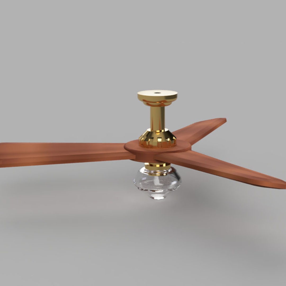 STL File - 1/12 Scale Ceiling Fan Model for Dollhouses and Miniature ...