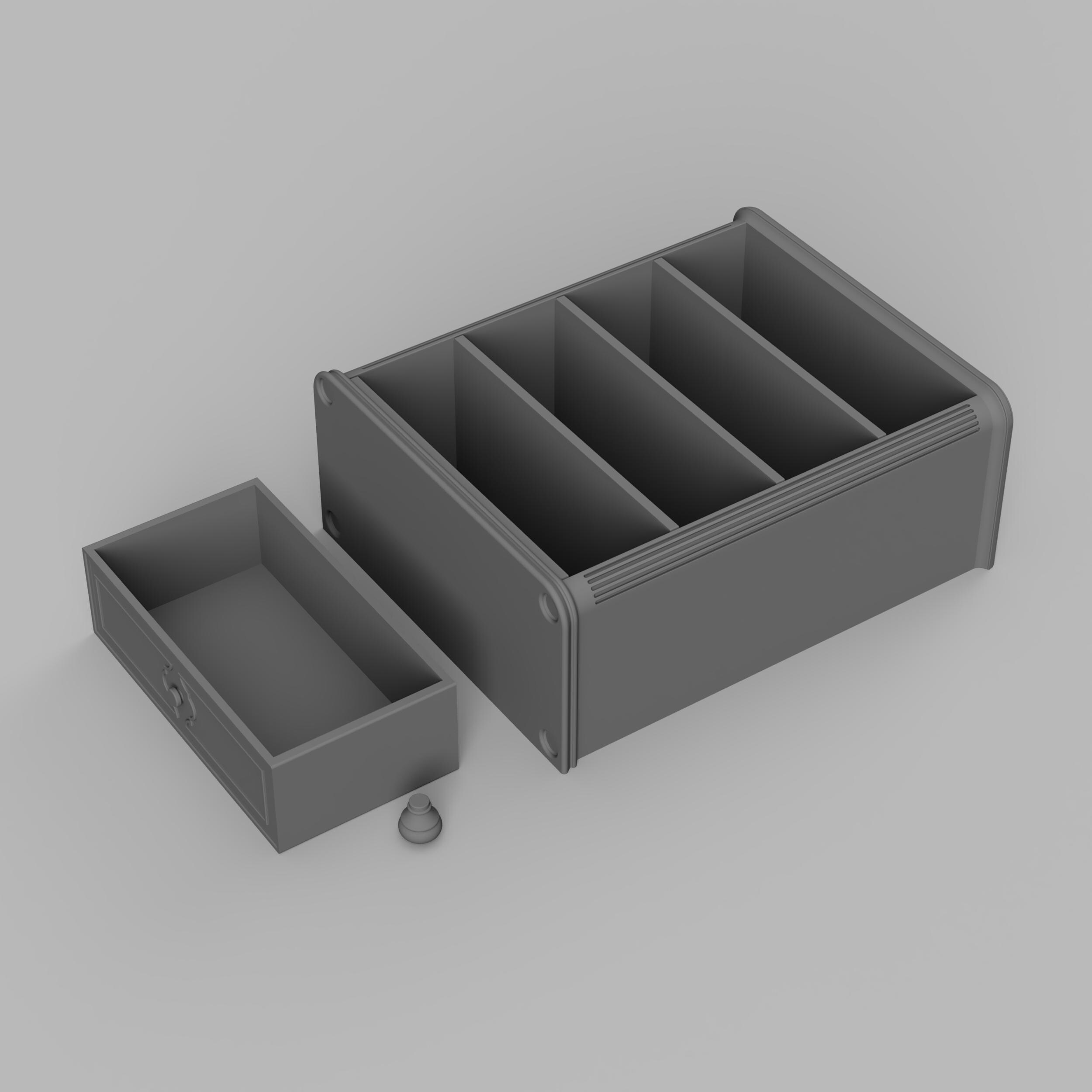 STL File - 1/12 Scale Miniature Chest of Drawers STL for Dollhouses and ...