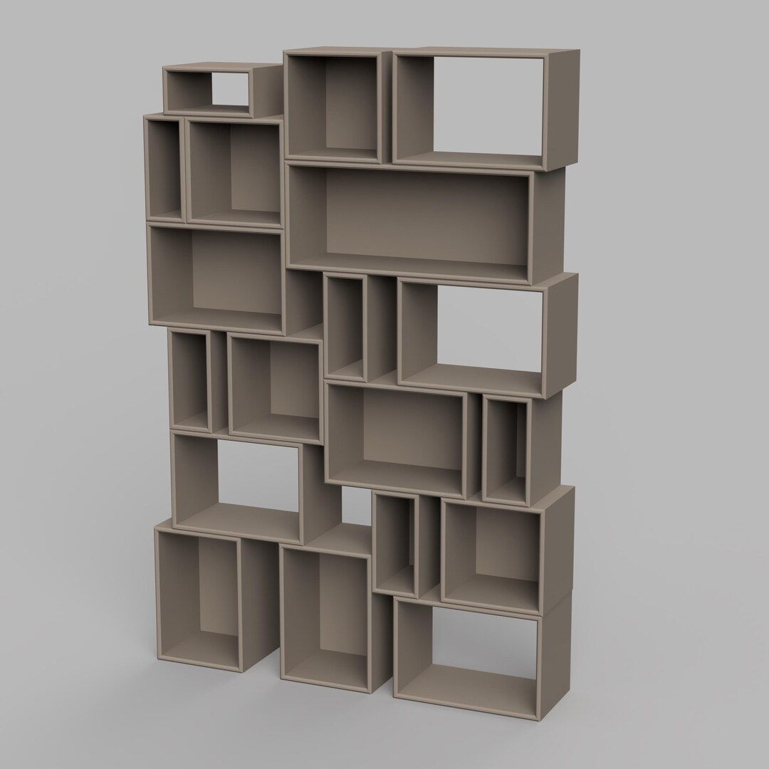 STL File- 1/12 Scale Miniature Bookcase STL for Dollhouses and ...