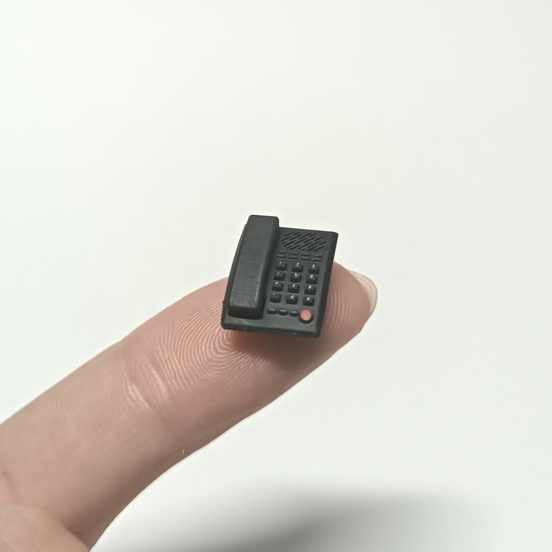 STL File - 1/12 Scale Miniature Home Phone STL for Dollhouses and ...