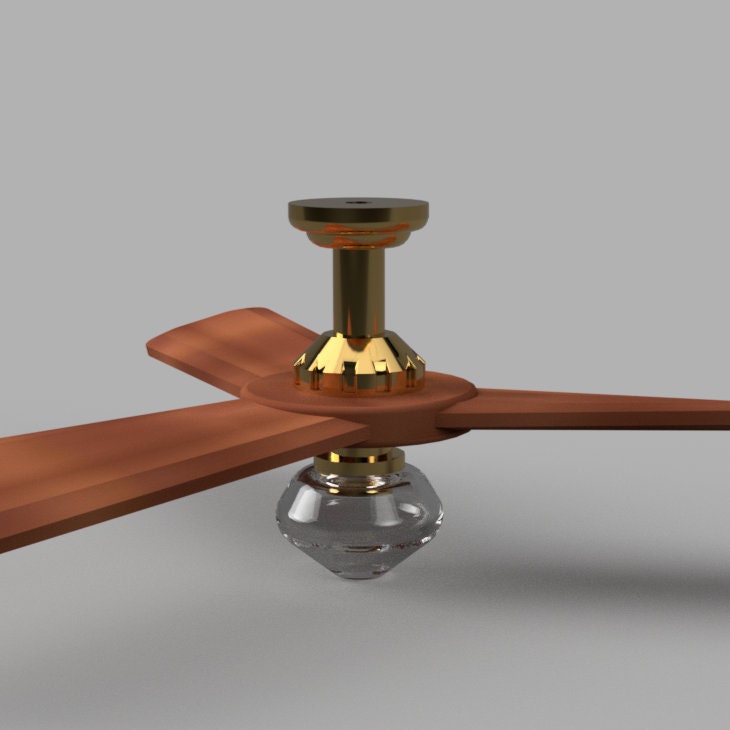 STL File 1/12 Scale Ceiling Fan Model for Dollhouses and Miniature ...