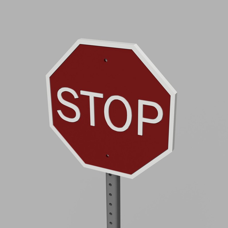STL File 1/12 Scale Miniature Stop Sign STL for Dollhouses - Etsy
