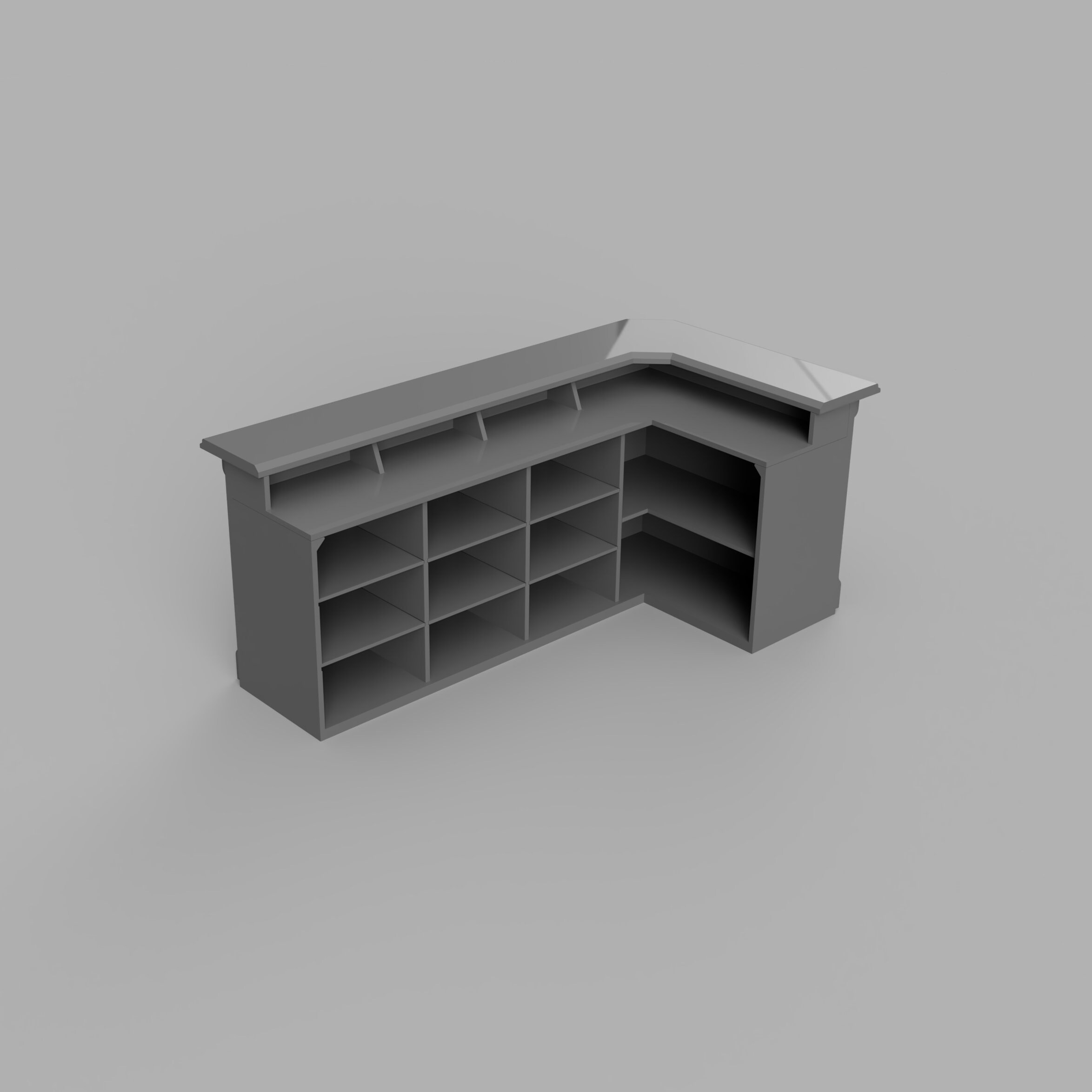 STL File 1/12 Scale Miniature Bar Counter STL for Dollhouses and ...