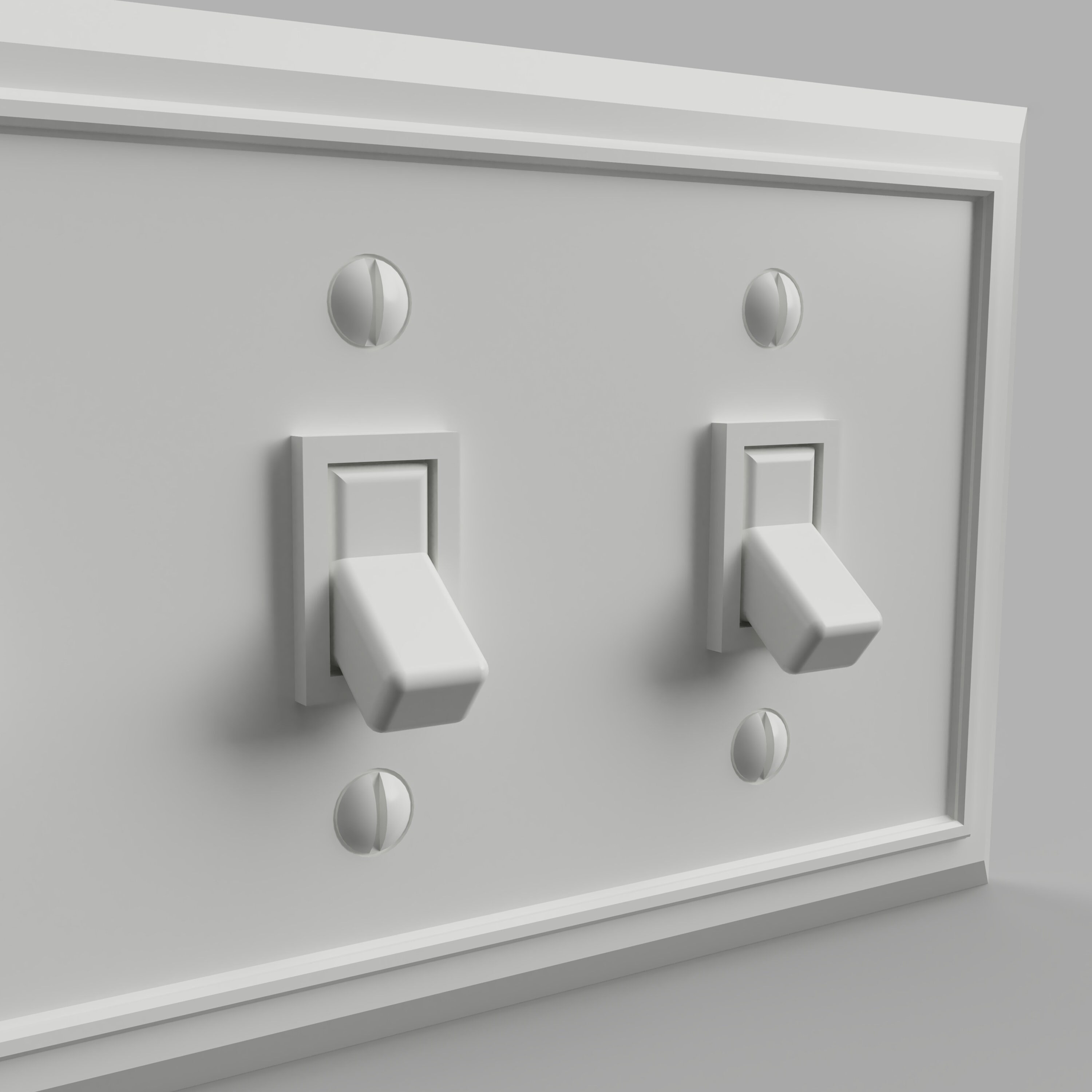 STL File 1/12 Scale Miniature Light Switch Set Single, Double, and ...