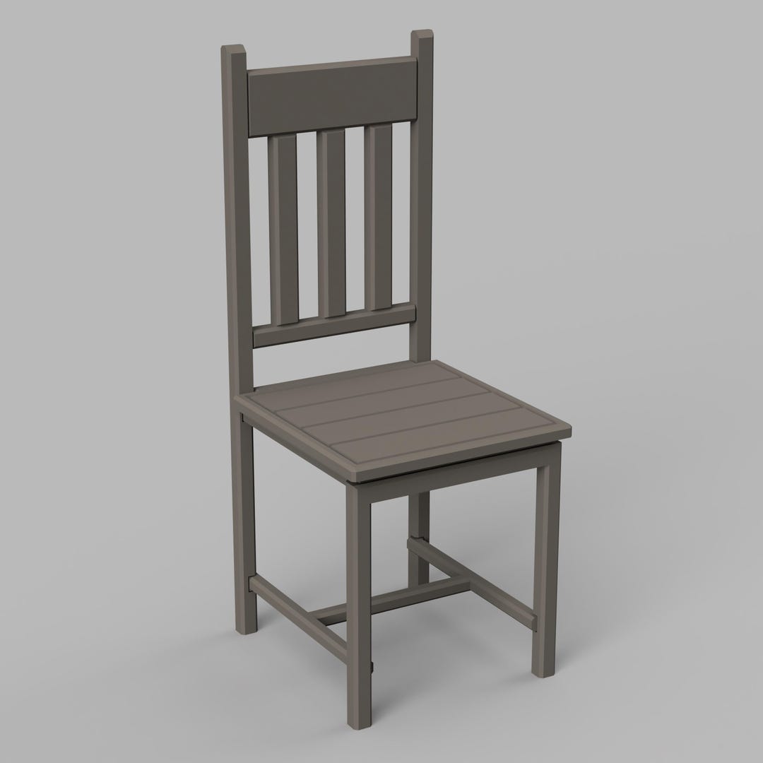 STL File - 1/12 Scale Miniature Chair STL for Dollhouses and Miniature ...