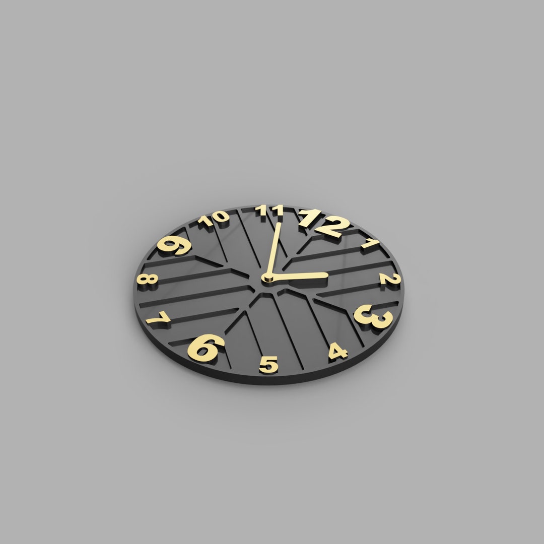STL File - 1/12 Scale Wall Clock STL - Etsy