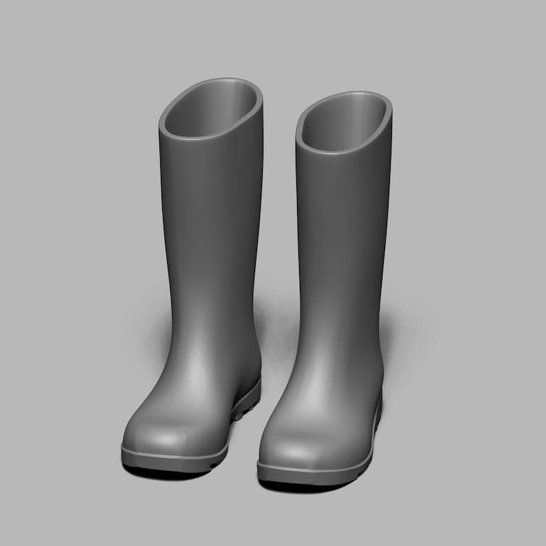 STL File - 1/12 and 1/6 Scale Miniature Wellington Boot Stl for ...