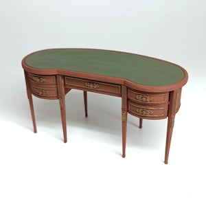 STL File - 1/12 Scale Antique Desk STL for Dollhouses and Miniature ...