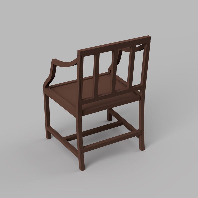 STL File - 1/12 Scale Miniature Chair STL for Dollhouses and Miniature ...
