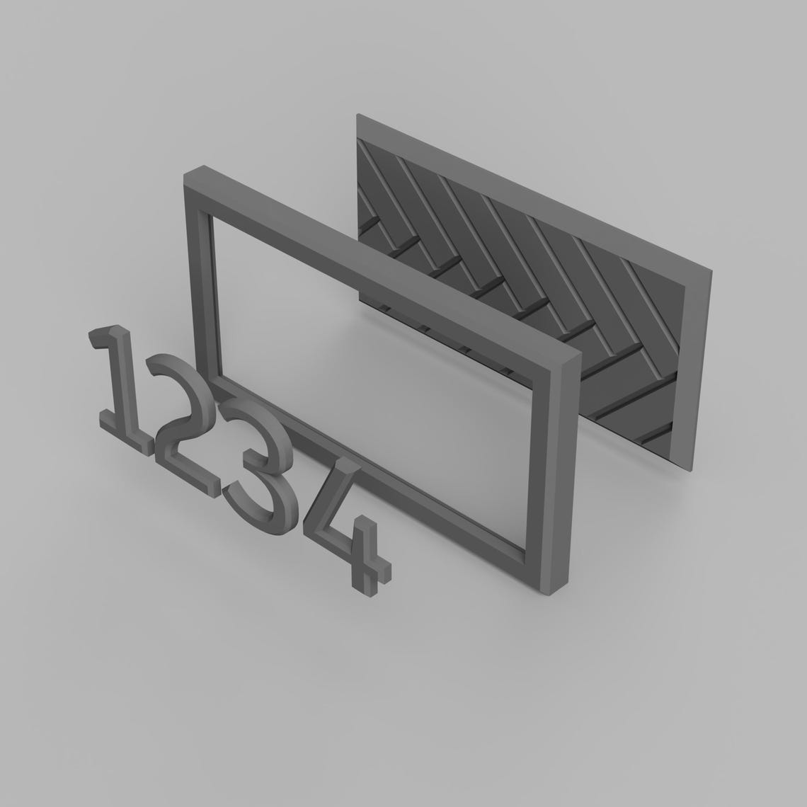 STL File - 1/12 Scale Miniature House Number Sign for Dollhouses and ...