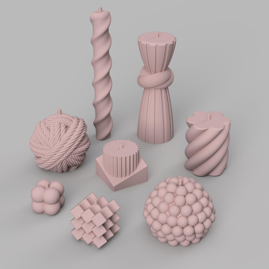 STL File - 1/12 Scale Miniature Candle STL Set V2 (8 Piece) for ...