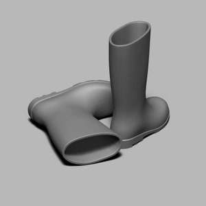 STL File - 1/12 and 1/6 Scale Miniature Wellington Boot Stl for ...