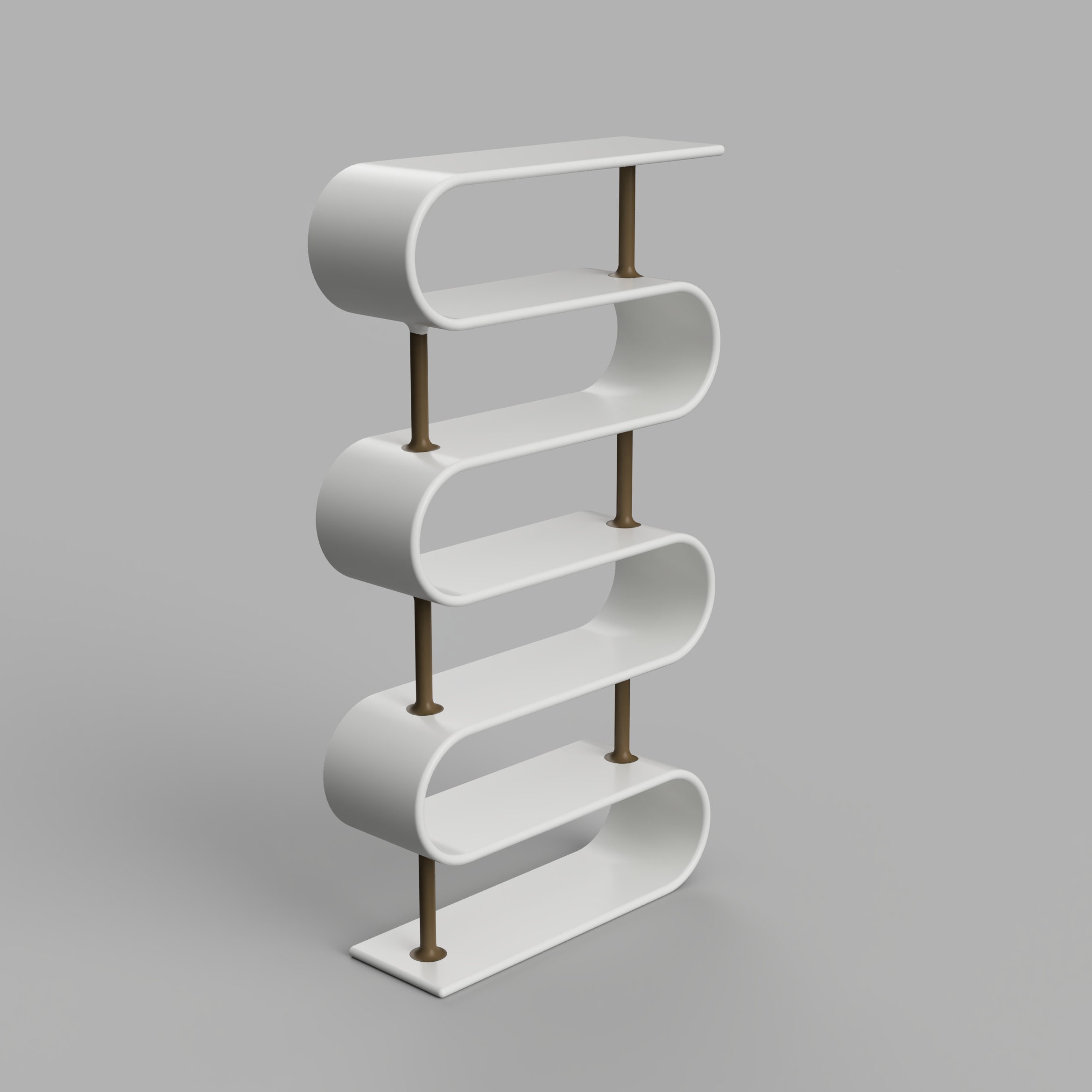 STL File- 1/12 Scale Miniature Curve Bookshelf STL for Dollhouses and ...
